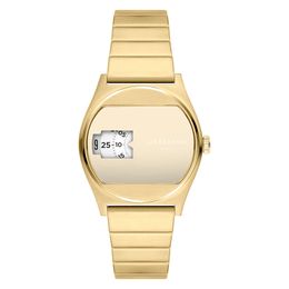 Quarzuhr Liebeskind Berlin "Vinyl Vision", goldfarben, Armbanduhren, Damen, Armbanduhr, Damenuhr, Edelstahlarmband, analog