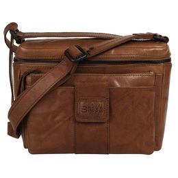 SPIKES & SPARROW Umhängetasche SPIKES & SPARROW, Damen, Gr. B/H/T: 23cm x 19cm x 8cm onesize, braun (cognac), Leder, vintage, Taschen, echt Leder