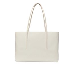 Henkeltasche Calvin Klein "AOP TOTE W/ POUCH ON STRAP", Damen, Gr. B/H/T: 39cm x 27,5cm x 12,5cm, lily weiß aop, Polyester, bedruckt, Taschen, Umhängetasche, Schultertasche, Set, mit Monogramm-Print