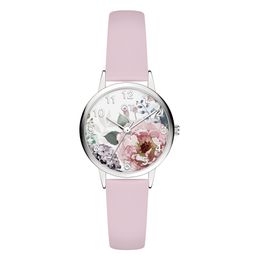 Quarzuhr Cool Time "The Cool Flower Power", rosa, silberfarben, Armbanduhren, Kinder, Armbanduhr, Kinderuhr, Mädchen, analog