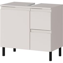 Waschbeckenunterschrank Germania "Scantic", braun (kaschmir), B:60cm H:56cm T:34cm, MDF, Spanplatte, Schränke, mit Siphonausschnitt