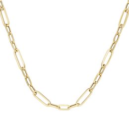 Silberkette "Gliederkette 3/1, Silber 925", gold, Giorgio Martello MILANO, Halsketten, Damen, 45cm, Silber 925 (Sterlingsilber)