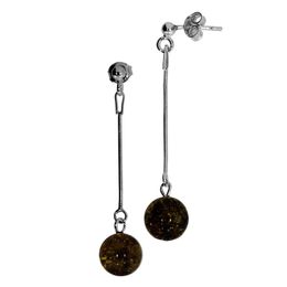 Paar Ohrh&auml;nger OSTSEE-SCHMUCK "OSTSEE-SCHMUCK Ohrh&auml;nger Klassisch 9 mm Ohrh&auml;nger Klassisch 9 mm", wei&szlig;, Ohrringe, Damen, 45 x 9mm, Silber 925 (Sterlingsilber)