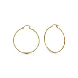 Paar Creolen Firetti "Schmuck Geschenk Silber 925 diamantiert" Gr. 40, gold (gelbgoldfarben), Ohrringe, Damen, 40, Silber 925 (Sterlingsilber)