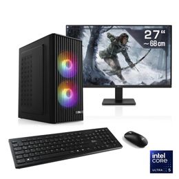 CSL Gaming-PC-Komplettsystem "Spectrum V25205", Energieeffizienz: E (A-G), schwarz, Microsoft Windows 11 Home (64 Bit), 32 GB RAM 1.000 GB SSD, Computer_Komplettsysteme