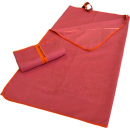 Sporthandtuch Dyckhoff "Mikrofaser Sporttuch", rot (marsala), B:60cm L:120cm, Microfaser, Obermaterial: 90% Polyester, 10% Polyamid, Handtücher, auch als 2er Set erhätlich