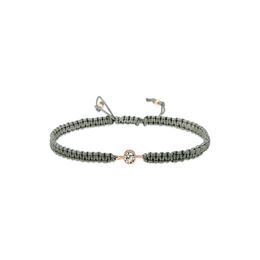 Armband Elli "Nylonband Glas Kristalle Weiß 925 Sterling Silber", grau, Armbänder, Damen, 16cm,mit Steinen, Silber 925 (Sterlingsilber)
