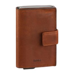 JOOP! Kartenetui JOOP "loreto c-two e-cage sv8f", braun (schwarzbraun), Leder, Basic, Kleinlederwaren, aus hochwertigem Leder