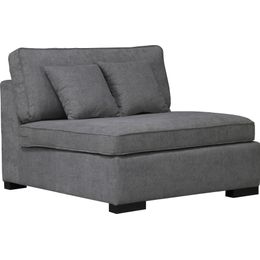 Sofa-Mittelelement Home Affaire "Skara", grau (dunkelgrau), B:90cm H:86cm T:100cm, Polsterelemente, Modul zum eigenen Zusammenstellen, in vielen Bezugsqualit&auml;ten