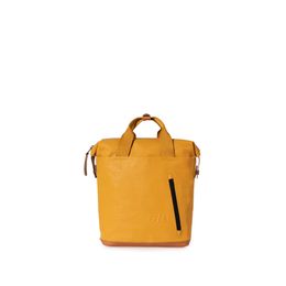 Aunts & Uncles Notebook-Rucksack AUNTS & UNCLES "Rucksack Yaizu", Kinder, Gr. B/H/T: 10cm x 29cm x 24cm, mustard, Bio-Baumwolle, Taschen