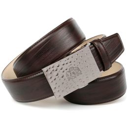 Ledergürtel Anthoni Crown, Damen, Gr. 80, braun, Leder, unifarben, Gürtel, Casualledergürtel in Mokka