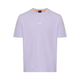 T-Shirt BOSS Orange "TChup", Herren, Gr. XXL, lila (open lila549), Single Jersey, Obermaterial: 96% Baumwolle, 4% Elasthan, unifarben, relaxed fit hüftlang, Rundhals, eingesetzt normaler Saum, Shirts, mit Rundhalsausschnitt