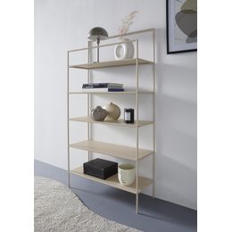 Mehrzweckregal "Alimo", kaschmir, B:80cm H:151cm T:30cm, Metall, LeGer Home by Lena Gercke, Regale, minimalistisches Design, Metallgestell, 4 Ablageflächen, Breite 80 cm