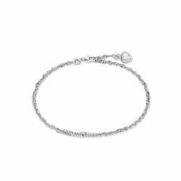 Fußkette mit Anhänger Amor "Schmuck Geschenk Silber 925 Körperschmuck Herz", silber (silber, 925), Fußketten, Damen, Silber 925 (Sterlingsilber), mit Zirkonia (synth.)