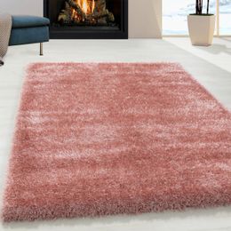 Hochflor-Teppich Ayyildiz Teppiche "BRILLIANT 4200", rosa (rosé), B:120cm H:50mm L:170cm, Polypropylen (PP), Teppiche, Läufer, auch in rund, Langflor, Shaggy, Wohnzimmer