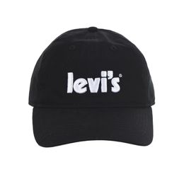 Baseball Cap LEVI'S KIDS "POSTER LOGO", Jungen, Gr. 1, schwarz, Baumwolle, Caps, UNISEX