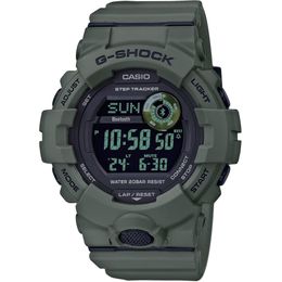 Smartwatch Casio G-SHOCK "GBD-800-1BER", grün (dunkelgrün), Smartwatches, Quarzuhr,Armbanduhr,Herrenuhr,Schrittzähler,bis 20bar wasserd.digital