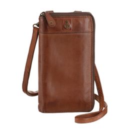 Geldbörse Harbour 2nd "Lina", braun (charming cognac), Leder, washed, Basic, Kleinlederwaren, Geldbeutel Portemonnaie mit RFID-Technologie