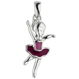 Kettenanhänger Jobo "Anhänger Ballerina", silber (silber 925), Schmuckanhänger, Damen, Silber 925 (Sterlingsilber), 925 Silber