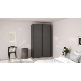 Schwebetürenschrank Home Affaire "Como, Kleiderschrank, Schlafzimmerschrank", grau matt, B:118,5cm H:221cm T:66,6cm, FSC-zertifizierter Holzwerkstoff, Schränke