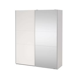 Schwebetürenschrank Home Affaire "Como, Kleiderschrank, Schlafzimmerschrank", weiß, spiegel, B:178,5cm H:221cm T:66,6cm, FSC-zertifizierter Holzwerkstoff, Schränke, 1 Schwebetür, 1 Spiegelschiebetür, Kleiderstange, Einlegeboden