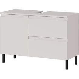 Waschbeckenunterschrank Germania "Scantic", braun (kaschmir), B:80cm H:56cm T:34cm, MDF, Spanplatte, Schränke, mit Siphonausschnitt