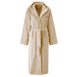 Unisex-Bademantel Kangaroos "Cassidy, für Damen & Herren, Standardlänge & Überlänge" Gr. L, creme, L:125cm, Walkfrottee, Hausmäntel, mit Taschen, Männer und Frauen, Baumwolle, Reise, Hotel, Sauna, S-3XL