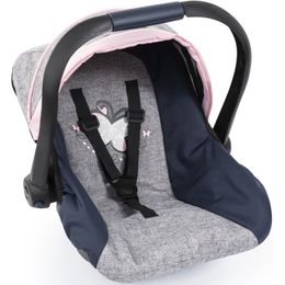 Puppen Autositz BAYER "rosa/goldfarben Schleife", bunt (schmetterling blau, grau, rosa), Puppenausstattungen, KinderB:34cm H:38cm T:45cm, Kunststoff, Metall, mit Dach, B:34cm H:38cm T:45cm