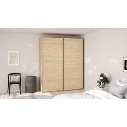 Schwebetürenschrank Home Affaire "Como, Kleiderschrank, Schlafzimmerschrank", jackson hickory, B:178,5cm H:221cm T:66,6cm, FSC-zertifizierter Holzwerkstoff, Schränke