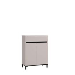 Schuhkommode Home Affaire "Flannan, Schuhregal, Schuhschrank, Gesamthöhe 109,5 cm", kaschmir, B:80cm H:109,5cm T:40cm, Spanplatte, Sideboards, drei Regale und eine Schublade, Gesamtbreite 80 cm