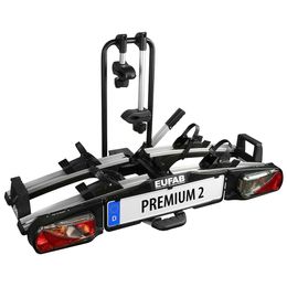 Kupplungsfahrradträger Eufab "PREMIUM 2", schwarz, B:115cm H:67cm T:54cm, Fahrradträger, abschließbar