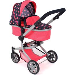 Bayer Chic 2000 Kombi-Puppenwagen CHIC2000 "Mika", orange (corallo), Puppenwagen, KinderB:41cm H:82cm T:73cm, Kunststoff, Metall, Stoff, mit schwenkbaren Vorderrädern, B:41cm H:82cm T:73cm