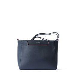 Umhängetasche vargu "Sandrin 1", Damen, Gr. B/H/T: 27cm x 23cm x 10cm onesize, blau (navy), Leder, Taschen, LGW zertifiziertes Leder