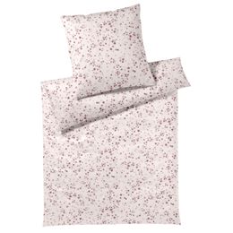 Bettwäsche Elegante "Pretty", rouge, B/L: 155cm x 220cm, 1 Stk., 1 Stk., Interlock-Jersey, B/L: 80cm x 80cm, 2 Stk., Interlock-Jersey, Obermaterial: 100% Baumwolle, Bettwäsche, angenehmes Hautgefühl