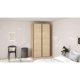 Schwebetürenschrank Home Affaire "Como, Kleiderschrank, Schlafzimmerschrank", jackson hickory, B:118,5cm H:221cm T:66,6cm, FSC-zertifizierter Holzwerkstoff, Schränke