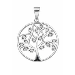 Adelia&acute;s Kettenanh&auml;nger ADELIA&acute;S "Damen 925 Silber Anh&auml;nger Lebensbaum mit Zirkonia &Oslash; 20 mm", silber, Schmuckanh&auml;nger, Damen, Silber 925 (Sterlingsilber), Kettenanh&auml;nger, mit Zirkonia f&uuml;r Damen