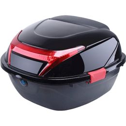Gepäckträgertasche SACHSENRAD "Gepäckträger-Box Globus Neo", schwarz, rot, Taschen, B/H/T: 41cm x 28cm, PVC, B:41cm H:28cm