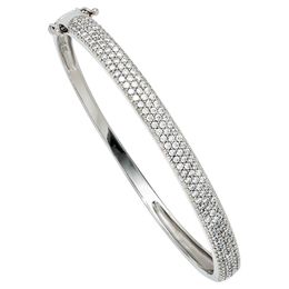 Jobo Damen Silberarmband "Armreif", Silber 925 (Sterlingsilber)silber 925, Silber 925 (Sterlingsilber), Armb&auml;nder, 925 Silber rhodiniert mit 145