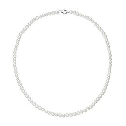 Silberkette Smart Jewel "mit Edelsteinen oder Perlen, Silber 925", weiß, Halsketten, Damen, 45cm, Silber 925 (Sterlingsilber)