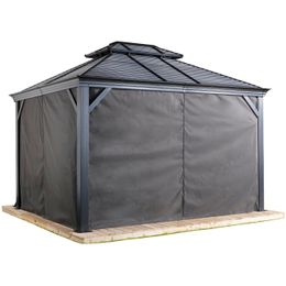Pavillonseitenteil Sojag, grau (dunkelgrau), Polyester, Pavillonseitenteile, passend für Pavillon Messina/Mykonos 10x14