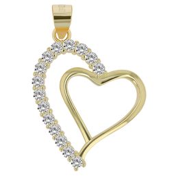 Adelia&acute;s Kettenanh&auml;nger ADELIA&acute;S "Neuheit 2025 - zeitloser Herz Anh&auml;nger aus 925 Sterling Silber", gold, Schmuckanh&auml;nger, Damen, Silber 925 (Sterlingsilber), Kettenanh&auml;nger