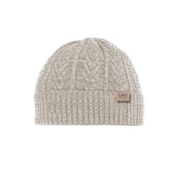Strickmütze CAPO, Damen, beige, Strick;Chemische Reinigung, schonender Prozess;nicht bleiche;nicht bügeln;nicht trocknergeeignet, Wollmischung, meliert, Mützen, Rippenstrick, natürliche Thermoregulierung