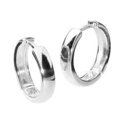 Paar Creolen OSTSEE-SCHMUCK "OSTSEE-SCHMUCK Creole Babsi 18.40 Creole Babsi 18.40", wei&szlig;, Ohrringe, Damen, 18 x 4,0mm, Silber 925 (Sterlingsilber)