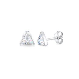 Paar Ohrstecker Elli "Stecker Dreieck Triangle Geo Zirkonia 925 Silber", silber, Ohrringe, Damen, onesize,mit Steinen, Silber 925 (Sterlingsilber)
