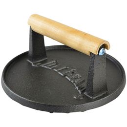 Burgerpresse JIM BEAM BBQ, schwarz, Ø:17,8cm, Gusseisen, Küchenpressen, Ø 17,8 cm