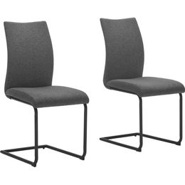 Freischwinger OTTO HOME "Tayler", anthrazite, B:43cm H:93cm T:57cm, Stühle, Strukturstoff, robustem Metallgestell, Anti-Kipp-Funktion