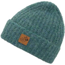 Beanie Chillouts "Ines Hat", Damen, grün (peacock grün), Grobstrick, Kunstfaser, meliert, Mützen, Strickmütze in leicht melierter Optik