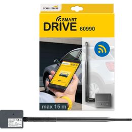 Tor-Funksteuerung Schellenberg "Smartphone Garagentoröffner mit LED", grau (schwarz), B:5,9cm H:4,9cm L:2cm, Kunststoff, Funksteuerungsmodule, universal Fernbedienung für Garagen- und Außentorantriebe