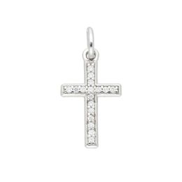 Adelia´s Kreuzanhänger ADELIA´S "Damen & Herren 925 Silber Kreuz Anhänger mit Zirkonia", silber, Schmuckanhänger, Damen, Silber 925 (Sterlingsilber), mit Zirkonia für Damen & Herren