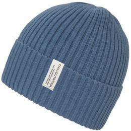 Beanie Chillouts "Tomke Hat", Damen, blau, Obermaterial: 48% Viskose, 28% Polyester, 24% Polyamid, mehrfarbig, Mützen, hochwertige Rippstrickbeanie